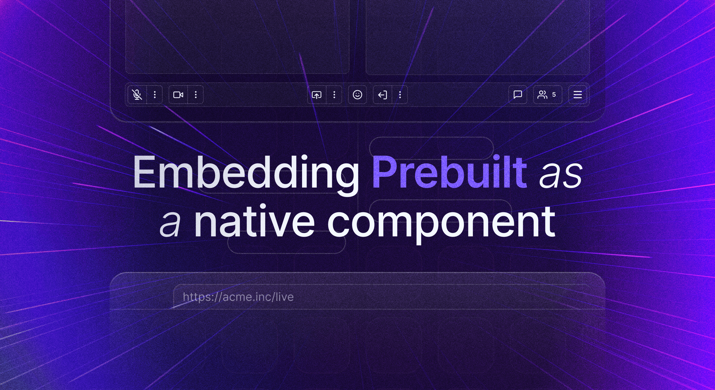 Embedding Prebuilt as a native component