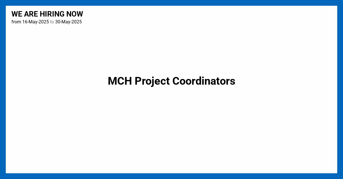 MCH Project Coordinators