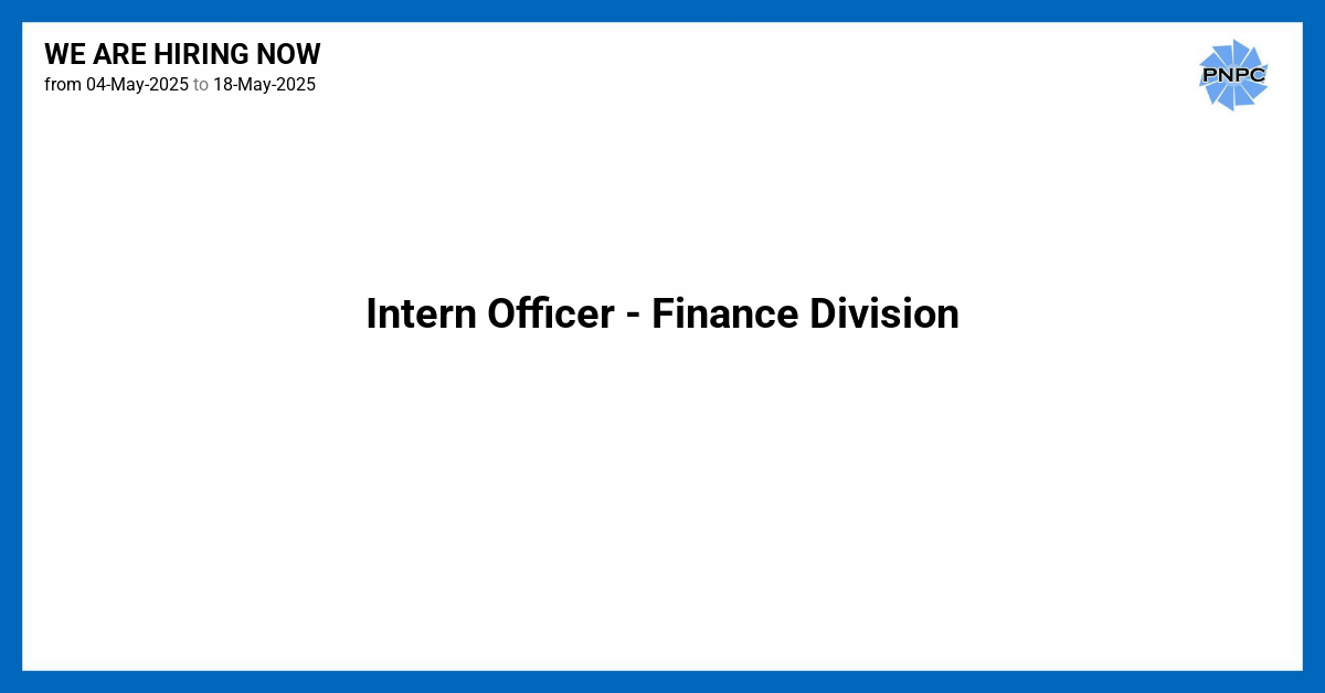 Intern Officer - Finance Division