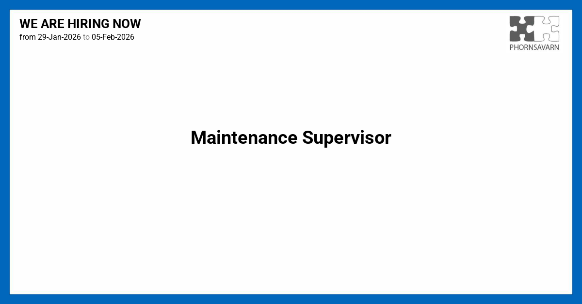 Maintenance Supervisor