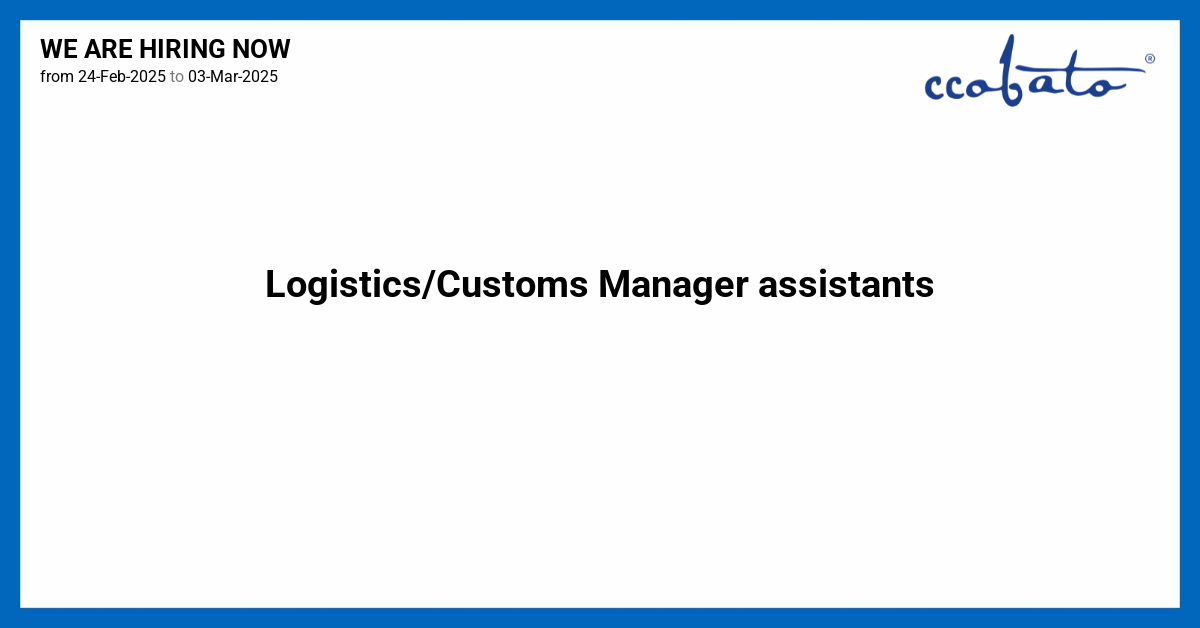 Logistics/Customs Manager assistants