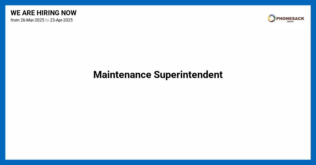 Maintenance Superintendent