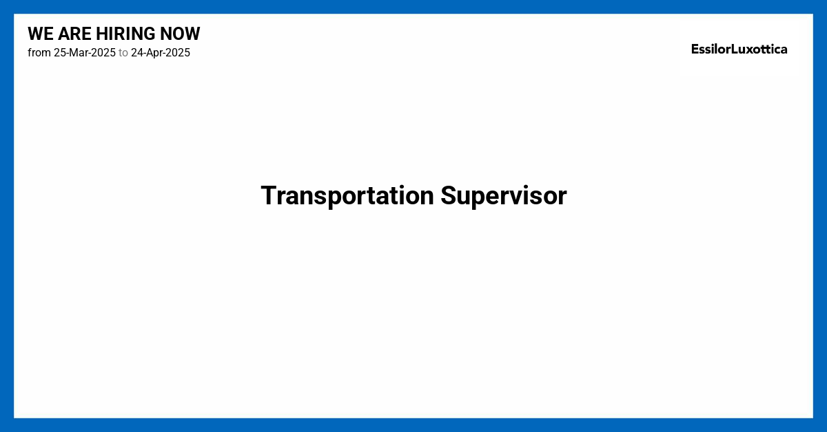 Transportation Supervisor