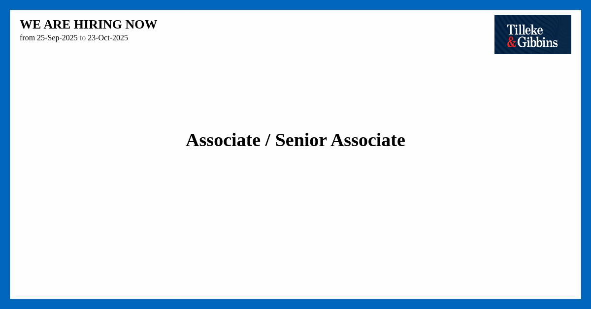 Associate / Senior Associate