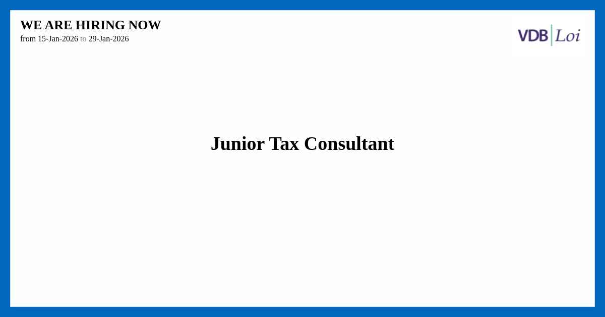 Junior Tax Consultant