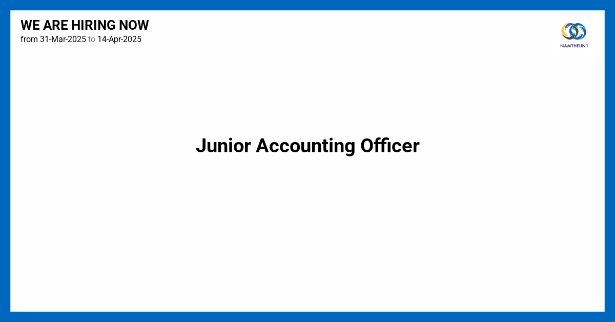 Junior Accounting Officer
