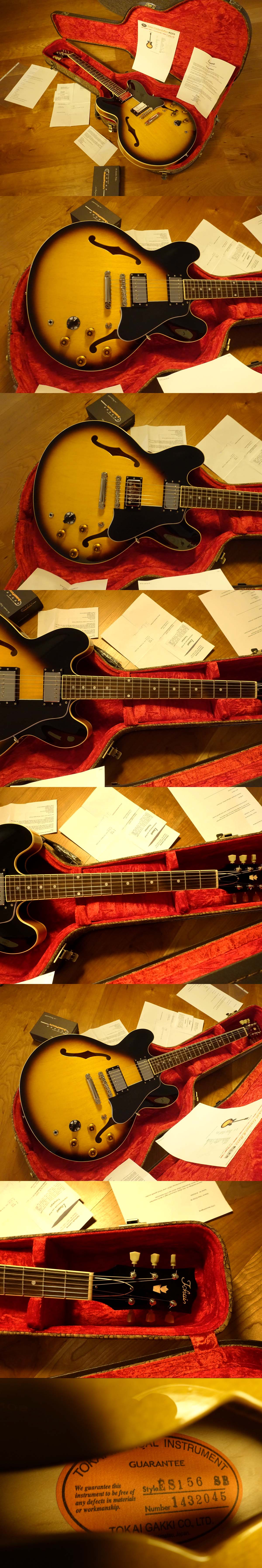 Tokai ES 156 SB, mit Amber Crosspoint Pickups und ToneVari