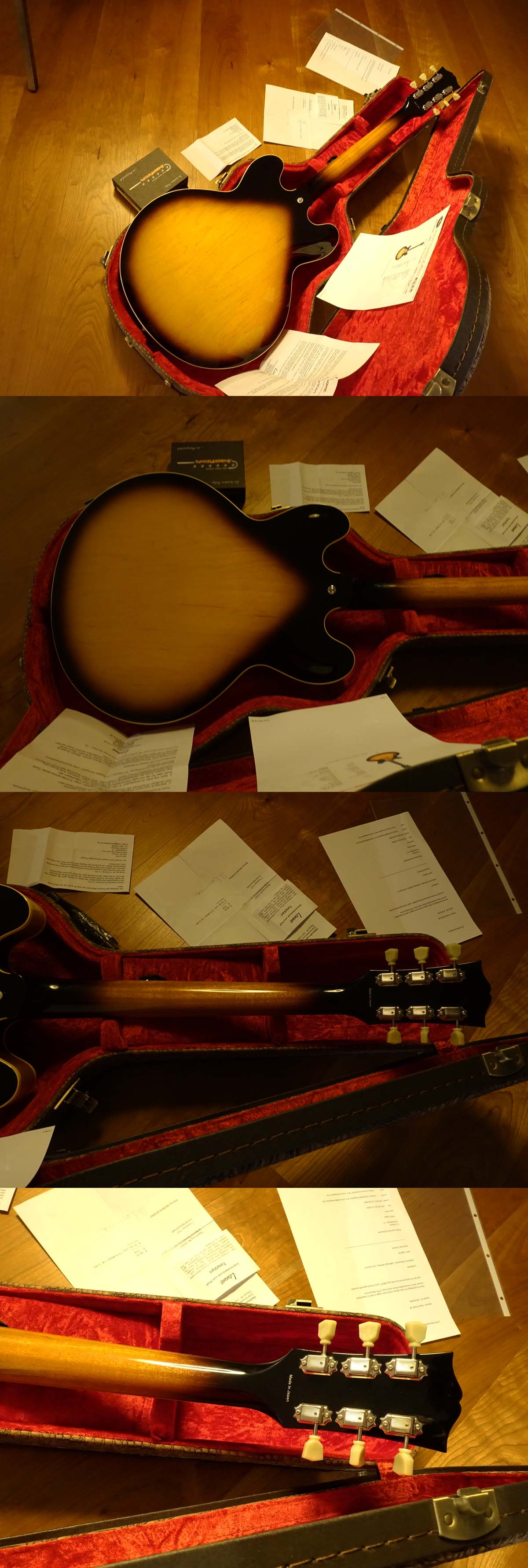 Tokai ES 156 SB, mit Amber Crosspoint Pickups und ToneVari