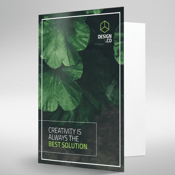 Custom Silk Laminated Folders | 4OVER4.COM