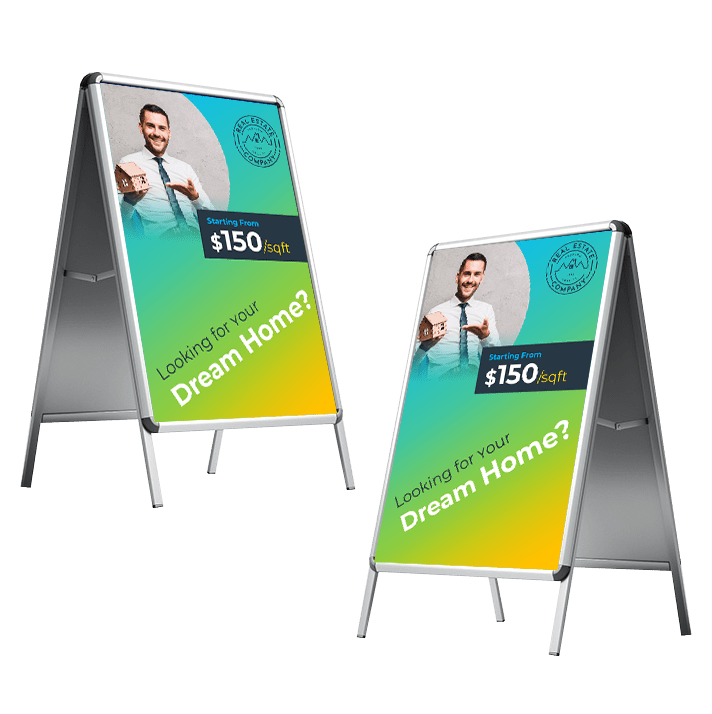 Portable Aluminum A Frames Signs | 4OVER4.COM