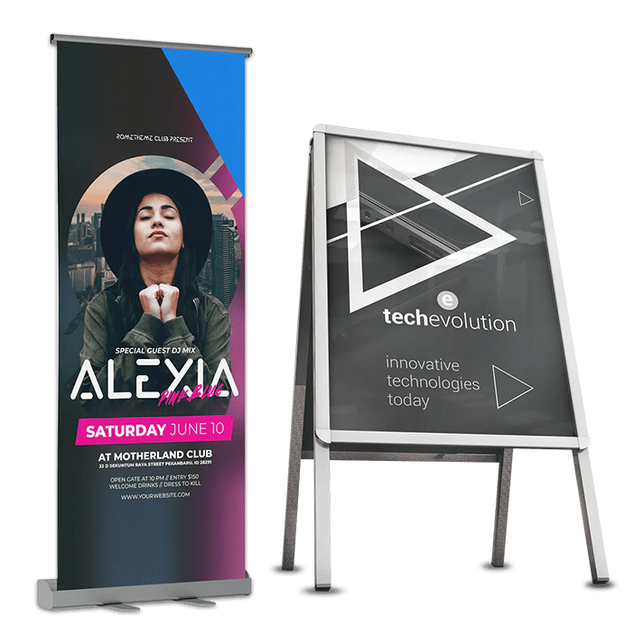 Indoor Banner Printing | 4OVER4.COM