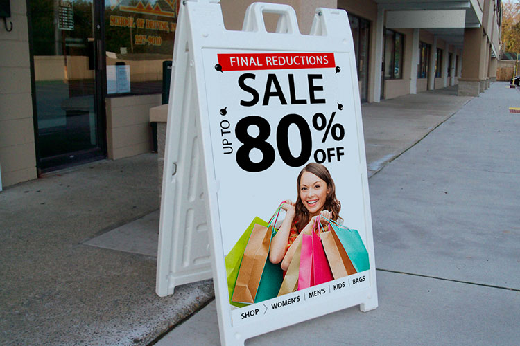 Custom Plastic Simpo II A Frame Sign | 4OVER4.COM