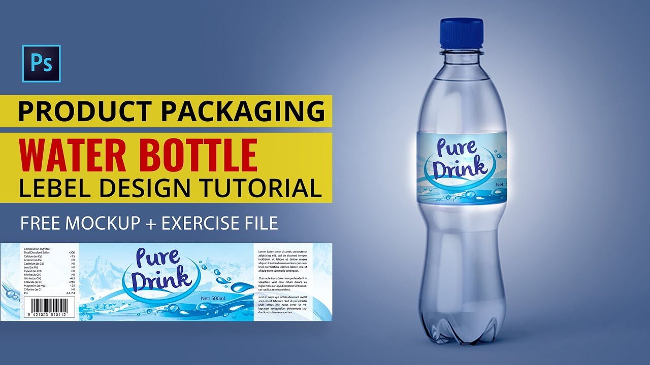 Drinking Water Bottle Label Design Water Bottle Labels (3 To 4 Weeks