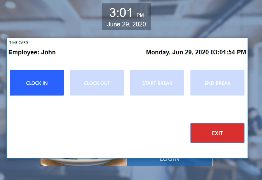 Clock In/Clock Out – 4Soft POS