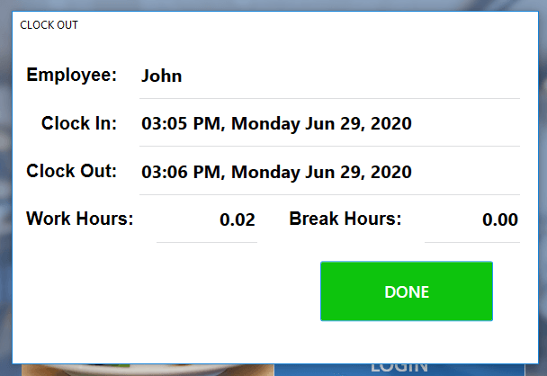 Clock In/Clock Out – 4Soft POS