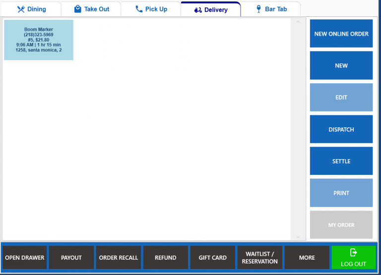 Delivery Order Type – 4Soft POS