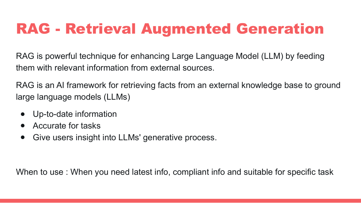 RAG Retrierver Components | Overview Slides