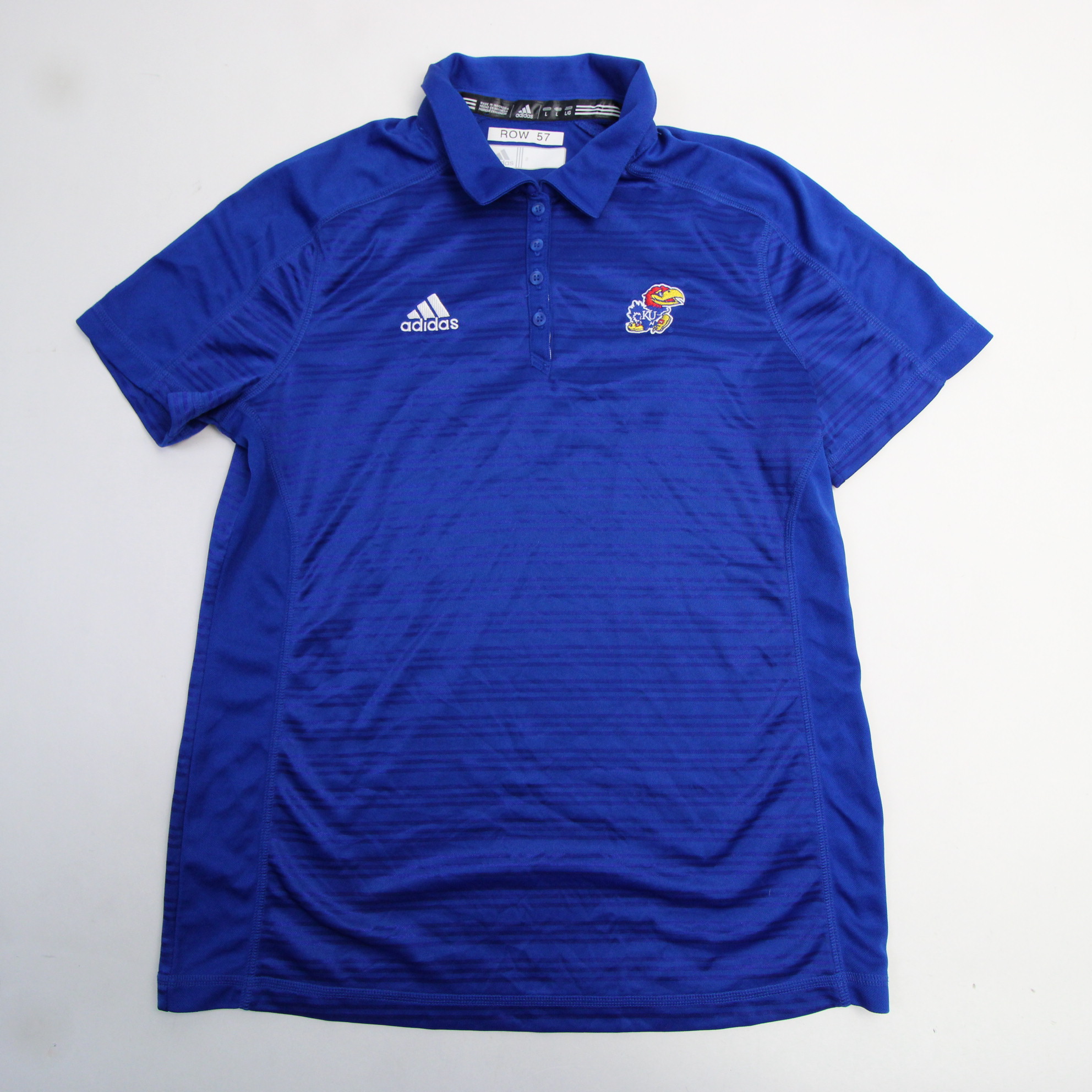 Kansas Jayhawks adidas Climalite Polo Women's Blue/Striped Used | eBay