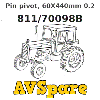 Pin pivot, 60X440mm 0.25mm O/S 811/70098B - JCB | AVSpare.com