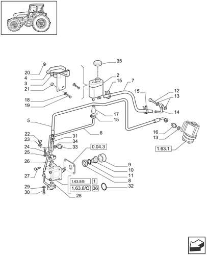 Case Tractor Power Steering S.66559 Power Steering Filter For Case/IH,