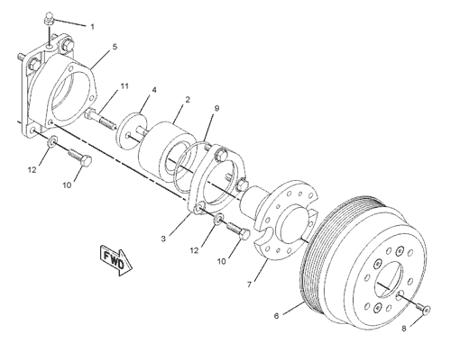 4W-5429 PULLEY GP-CRANKSHAFT ENGINE MARINE Caterpillar 3126, 51% OFF