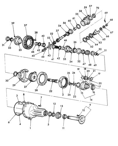 Chevy Front Axle Parts Breakdown BillaVista.com Dana 30 Dana 44 Hybrid