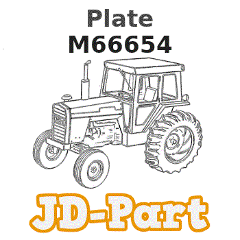 M66654 John Deere Plate :: AVS.Parts