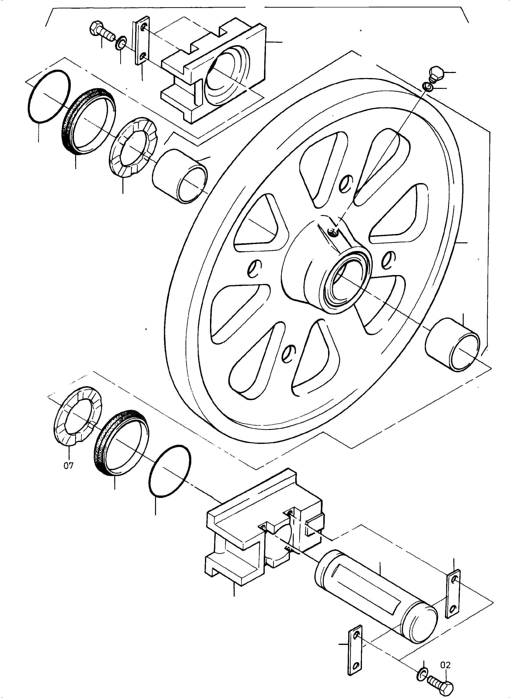 IDLER ASSY. PC5500-6E S/N 15064 Komatsu Запчасти