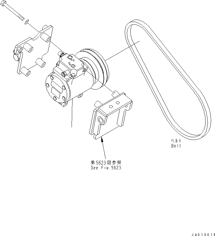 AIR CONDITIONER (7/20) (AIR COMPRESSOR) GD825A-2E0 S/N 20001-UP Komatsu ...