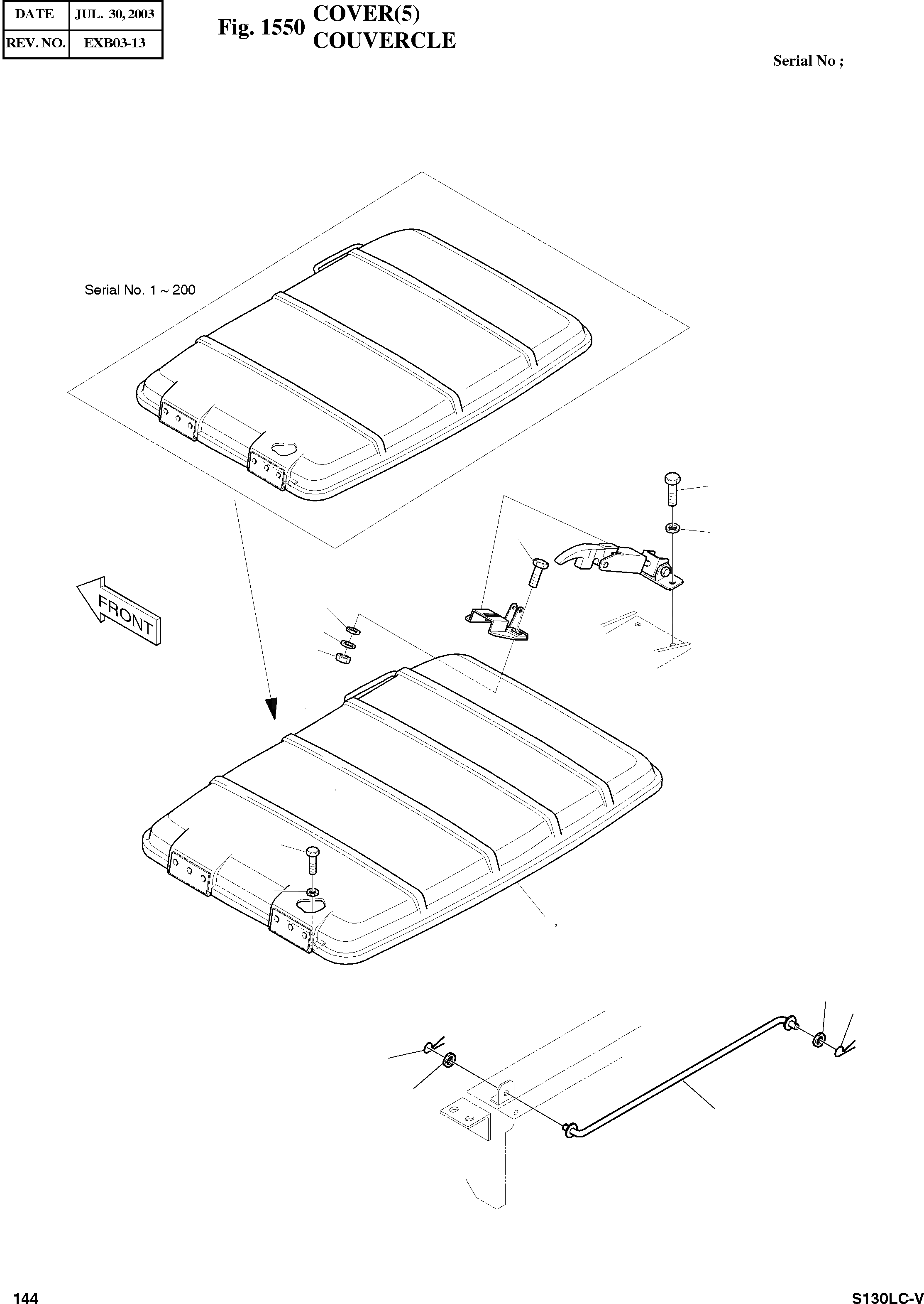 COVER;ENGINE 2627-1269 - KOMATSU Part catalog