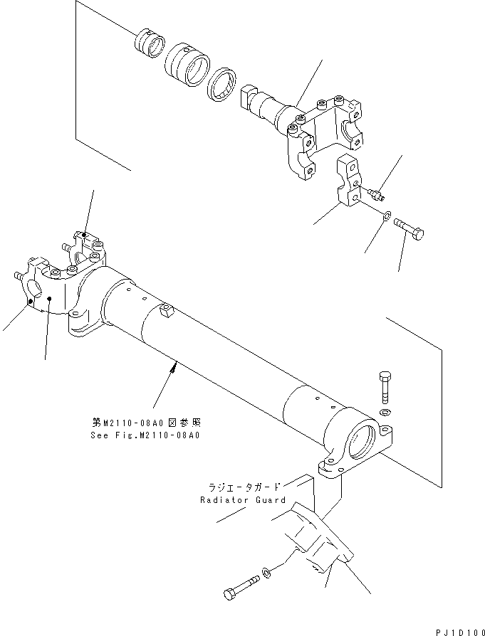CYLINDER YOKE D85A-21B-ER S/N 36537-UP Komatsu Part catalog