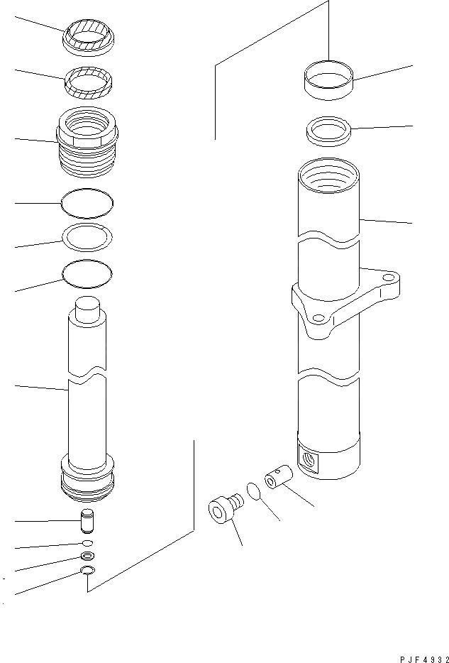 FOR FFV MAST LIFT CYLINDER (FRONT)(#630001-631999) FD18-17 S/N 630001 ...