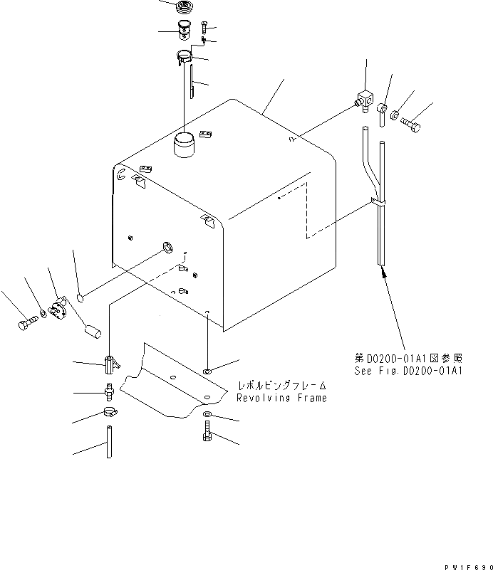 FUEL TANK(#12144-) PC450-6 S/N 10001-UP Komatsu Part catalog