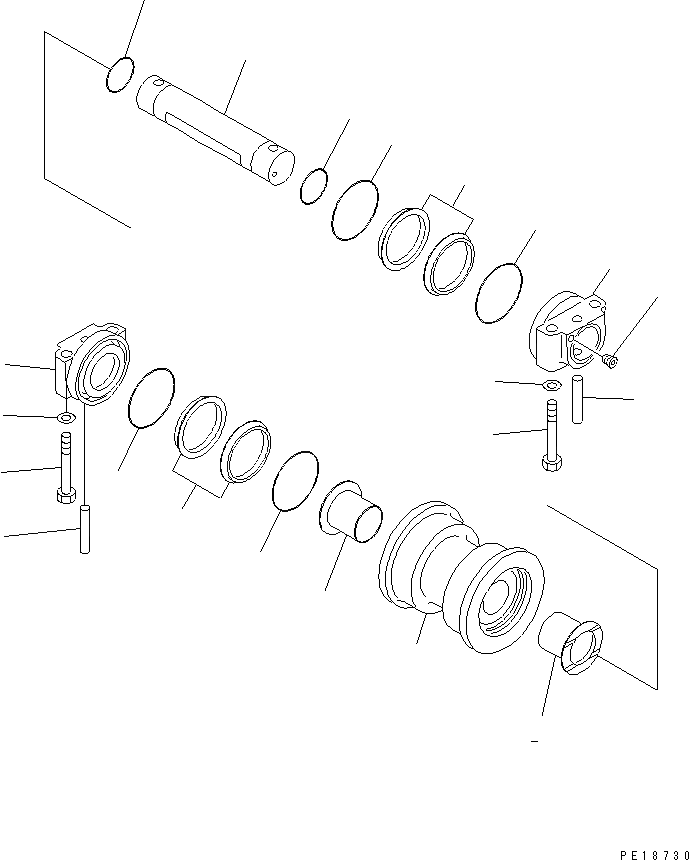 TRACK ROLLER(#30001-30206) PC800SE-6 S/N 30001-UP Komatsu Part catalog