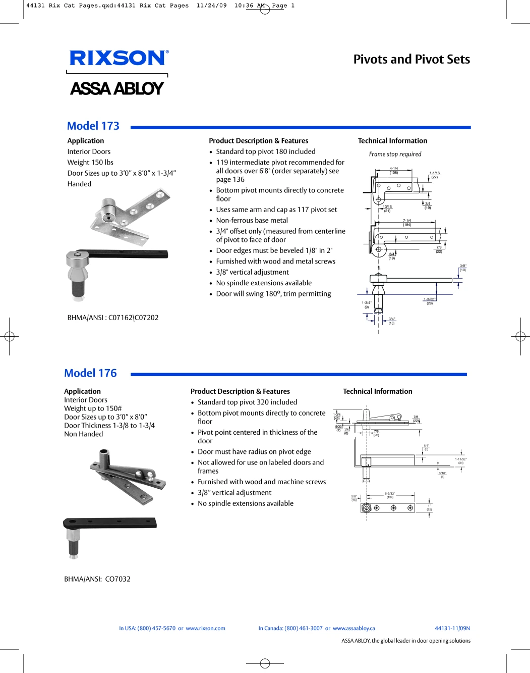 Product Documentation | Norton Rixson