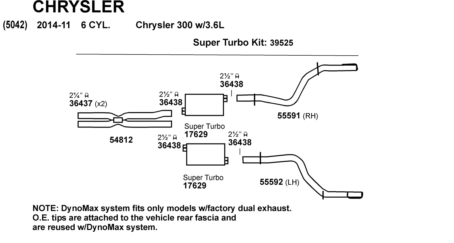 Dynomax 39525 Dynomax Super Turbo Dual System