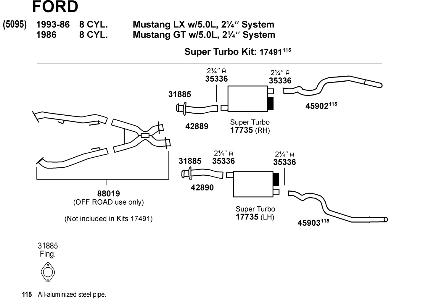 Dynomax 17491 Dynomax Super Turbo Dual System