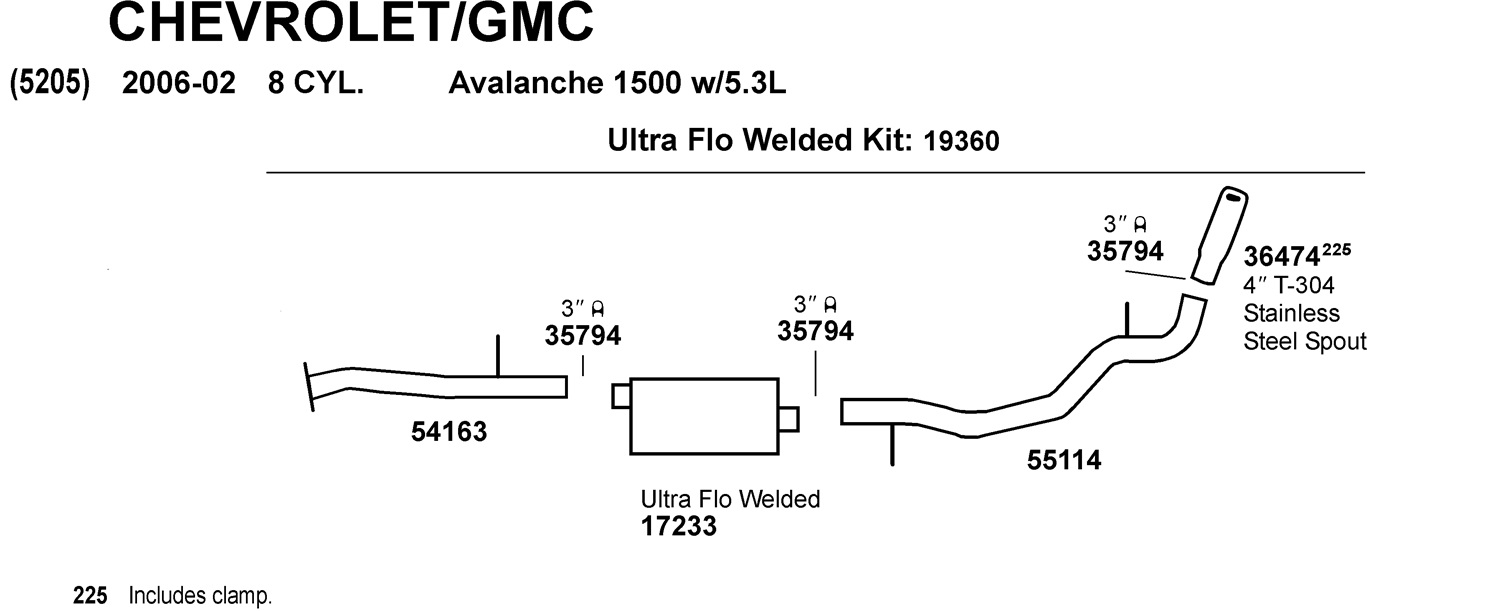 Dynomax 19360 Dynomax Ultra Flo Welded Single System