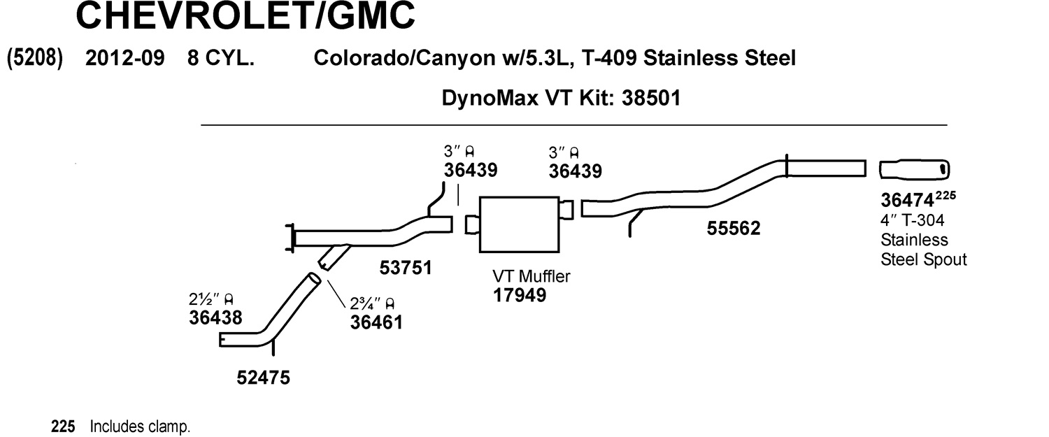 Dynomax 55562 Dynomax Tail Pipe
