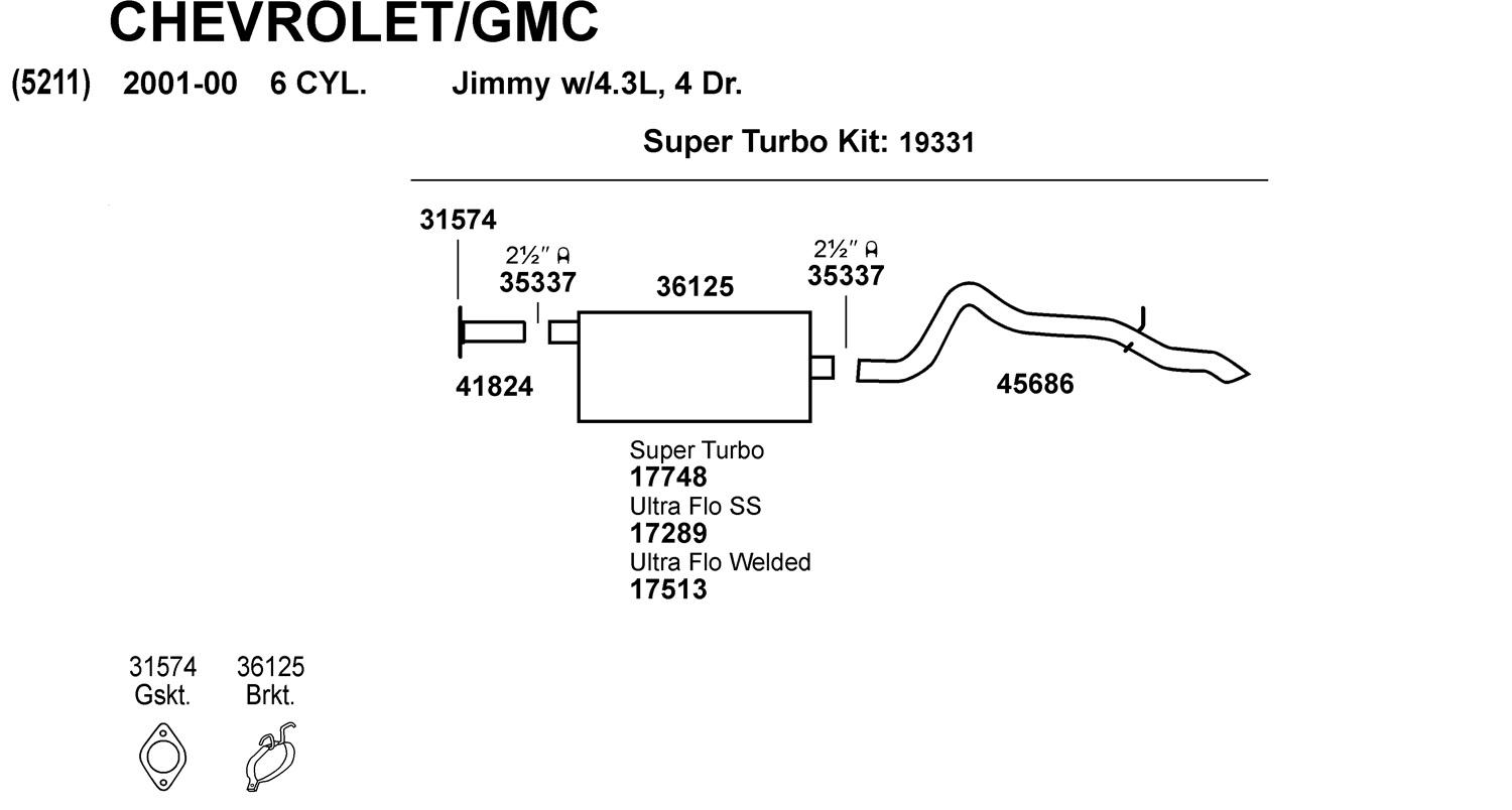 Dynomax 19331 Dynomax Super Turbo Single System
