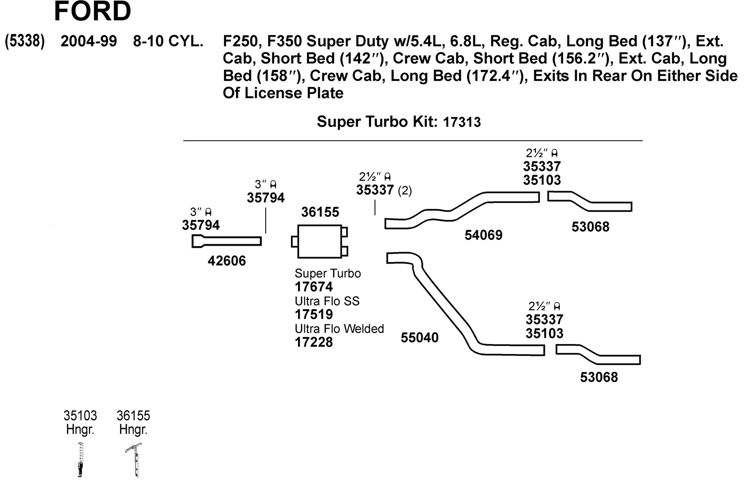 Dynomax 17313 Dynomax Super Turbo Dual System