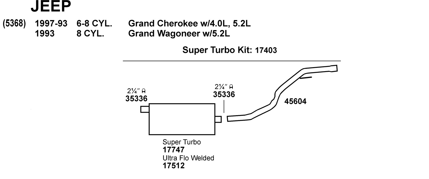 Dynomax 17403 Dynomax Super Turbo Single System