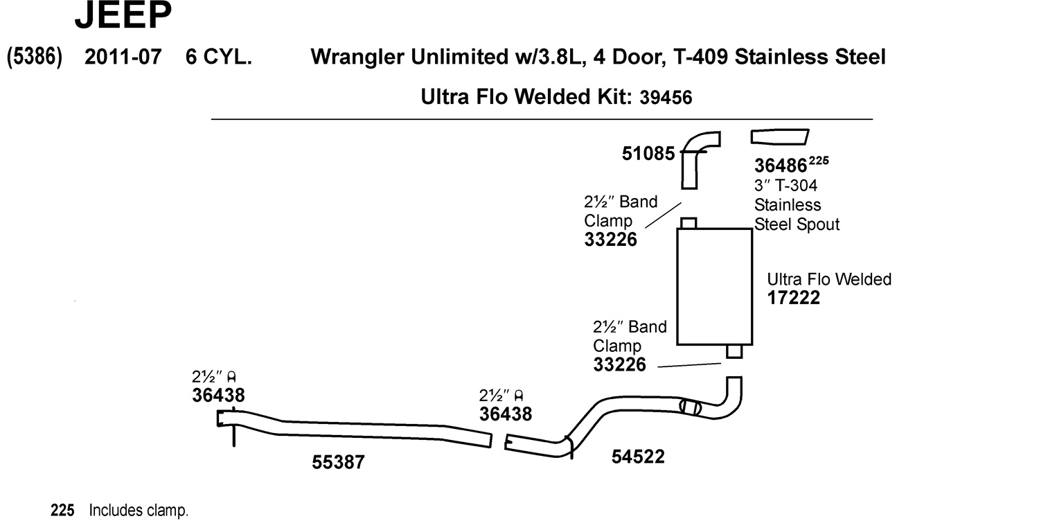 Dynomax 39456 Dynomax Ultra Flo Welded Single System