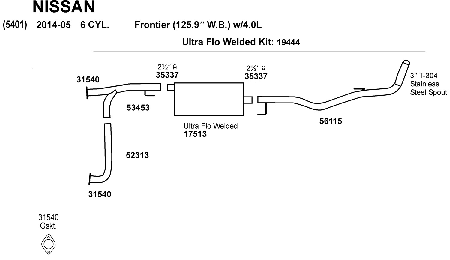 Dynomax 56115 Dynomax Tail Pipe