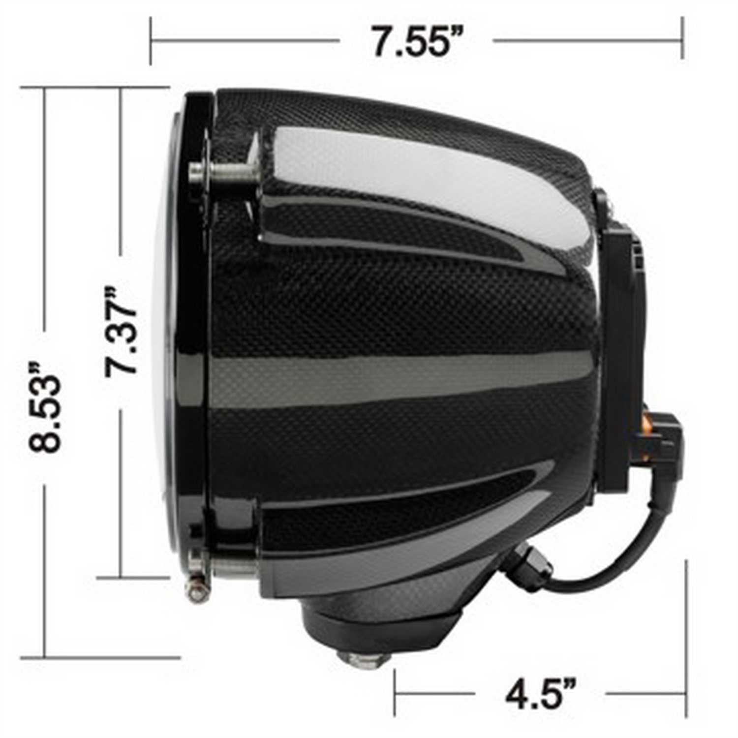 KC Hilites 96422 7" Carbon POD® HID - 2-Light System - 70W Spot Beam