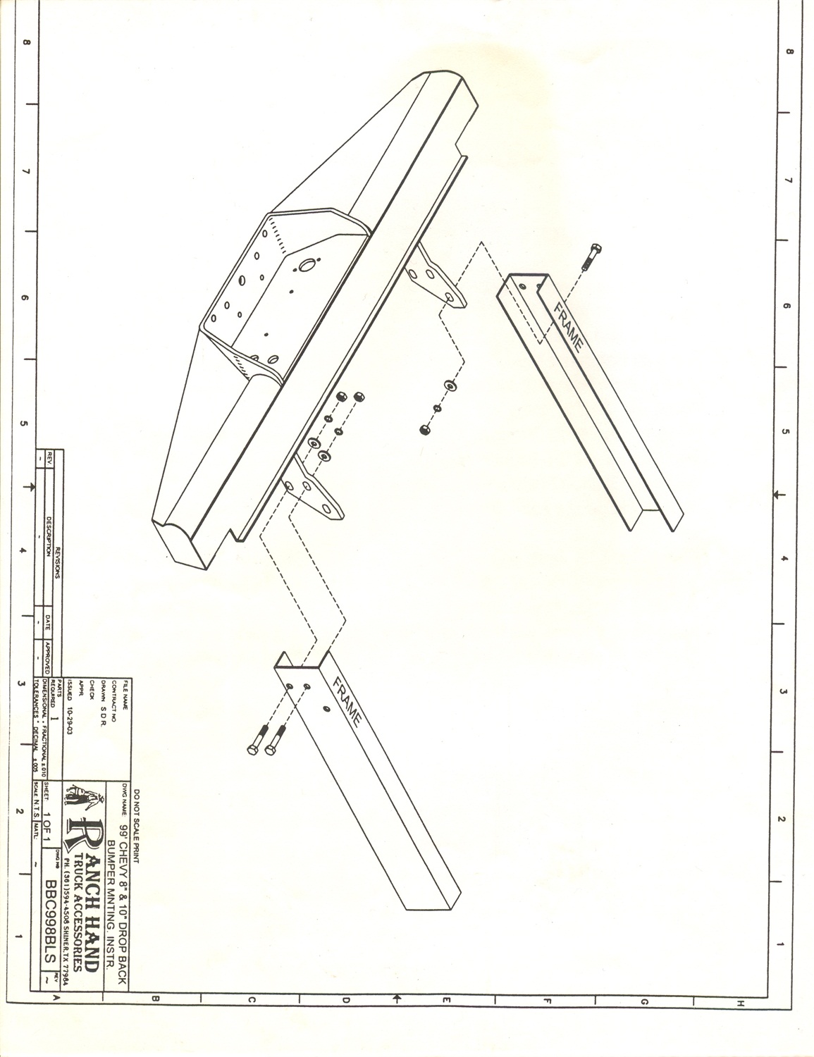 Ranch Hand BBC998BLS Legend Rear Bumper