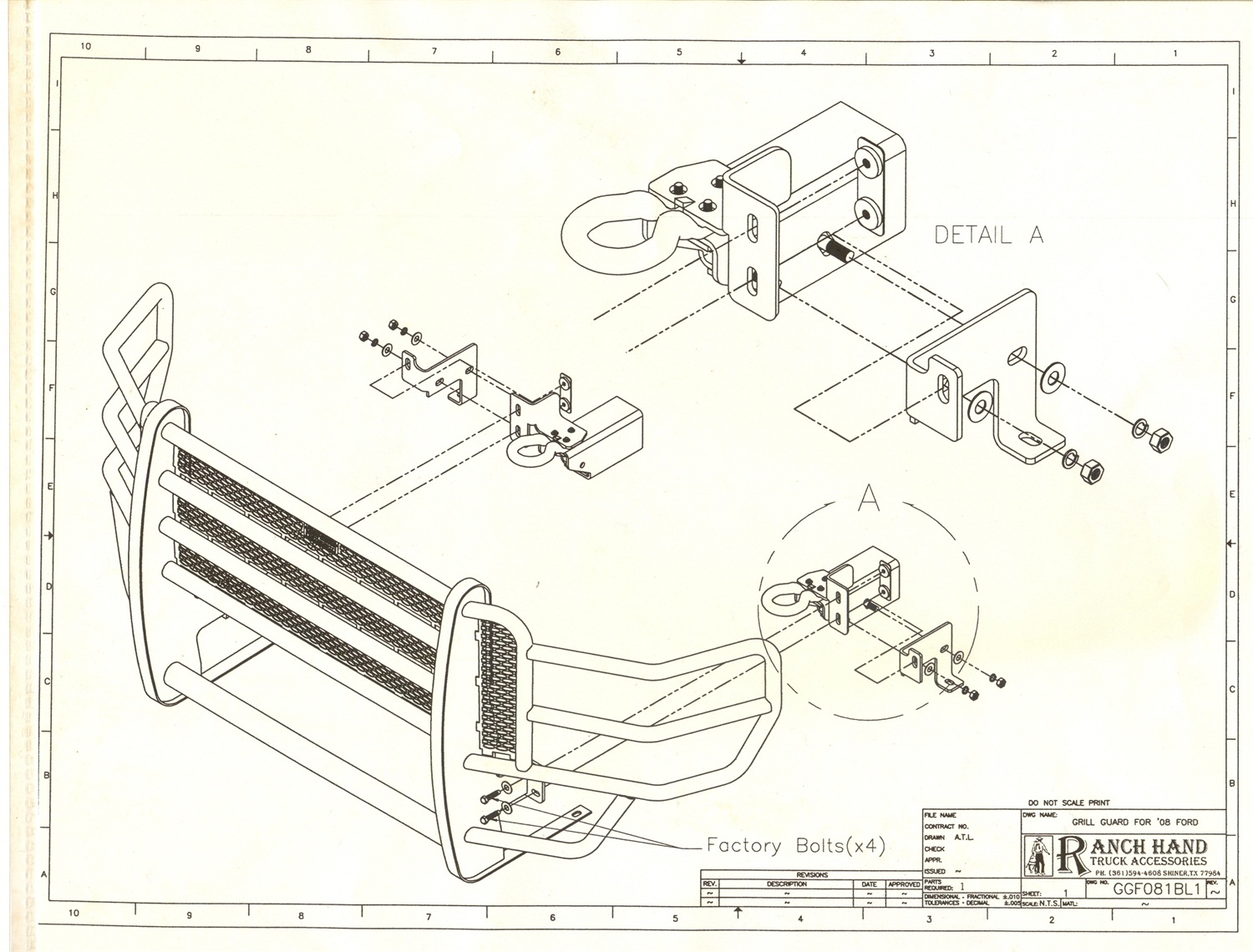 Ranch Hand GGF081BL1 Legend Grille Guard