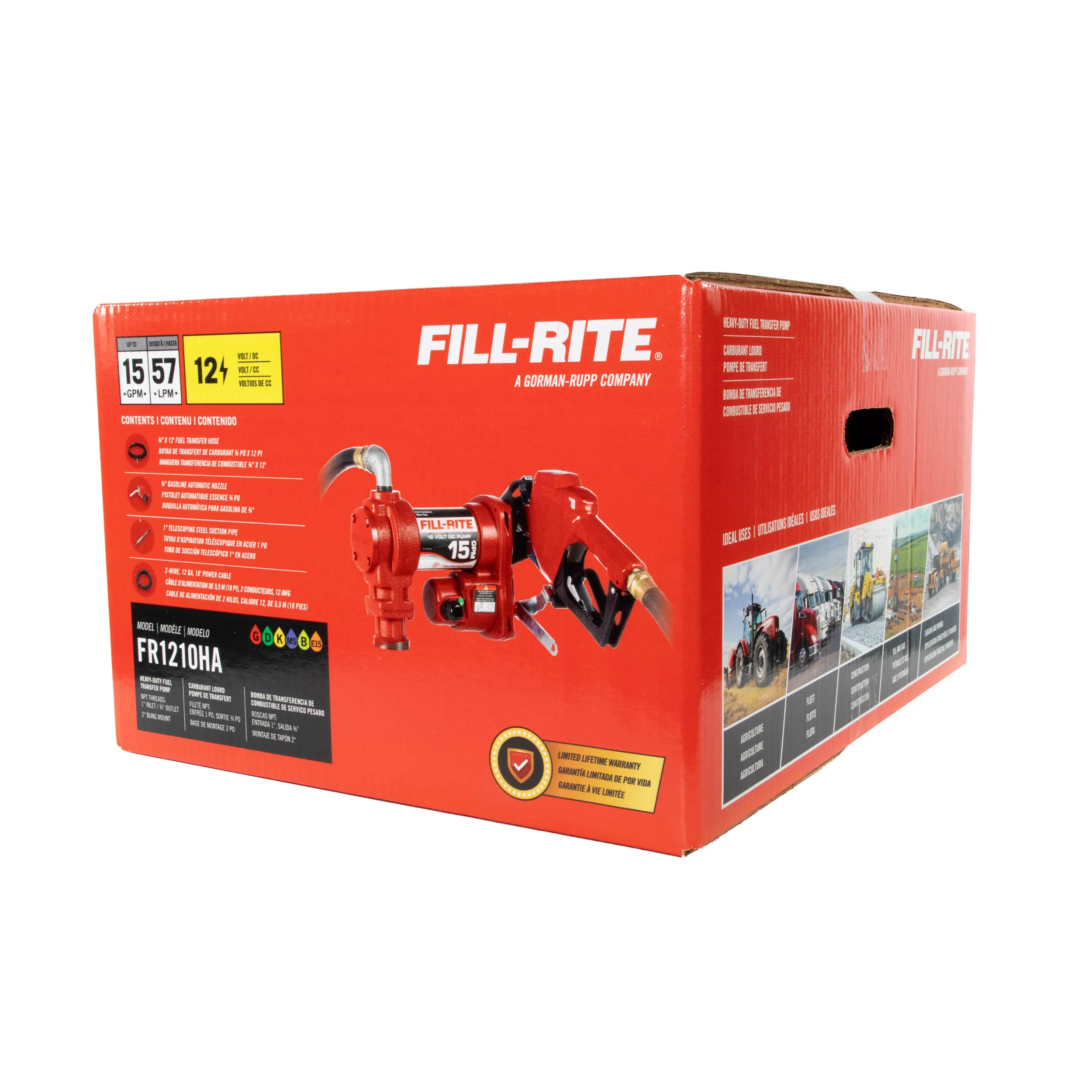 Fill-Rite FR1210HA 12V DC, 15 GPM, Heavy-Duty Fuel Transfer Pump