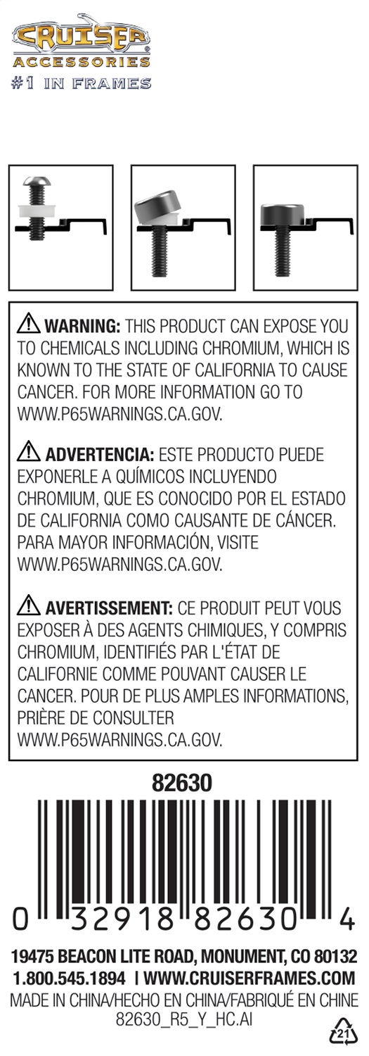 Cruiser Accessories 82630 Chrome Fastener Caps