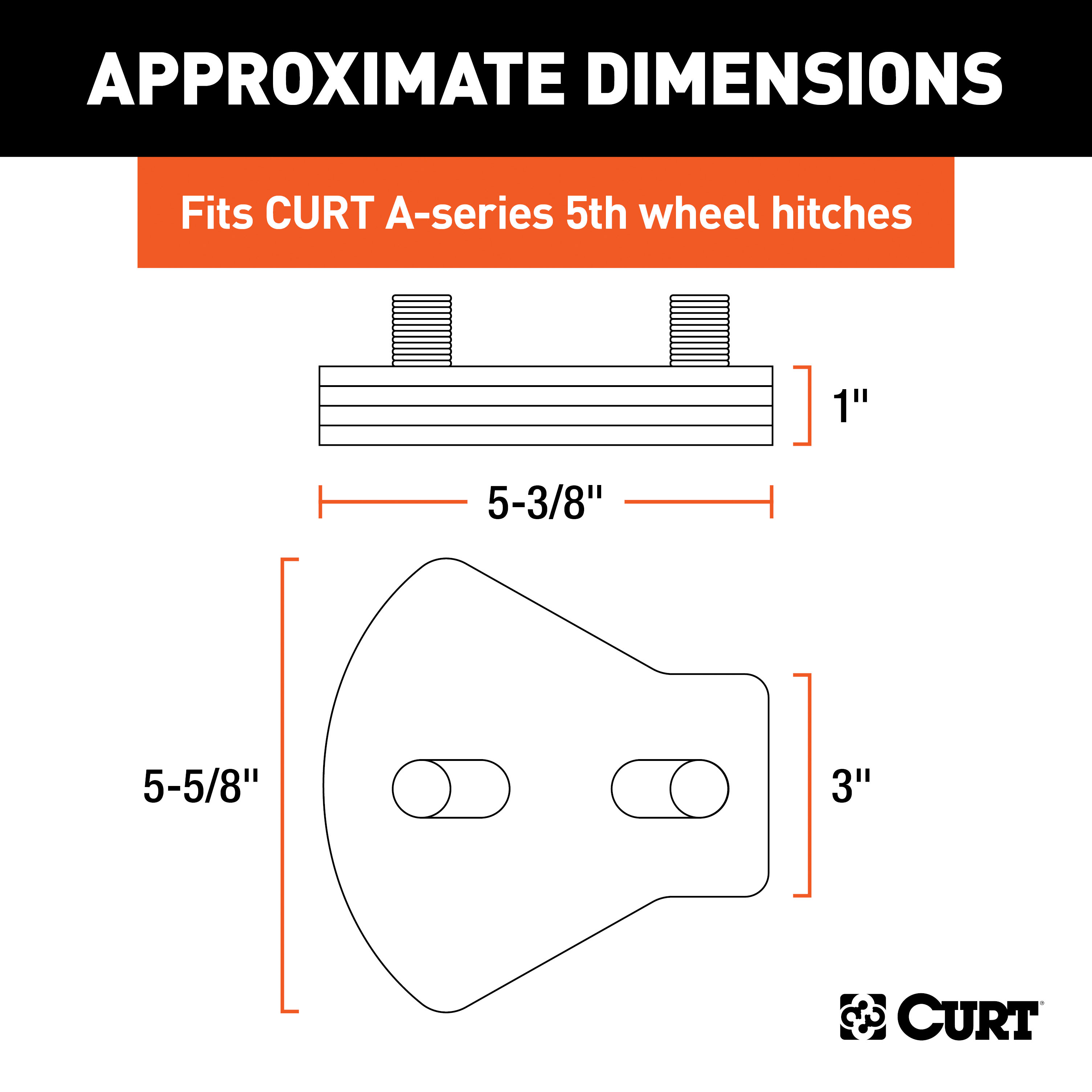 CURT 16992 A-Series 5th Wheel Wedge Kit
